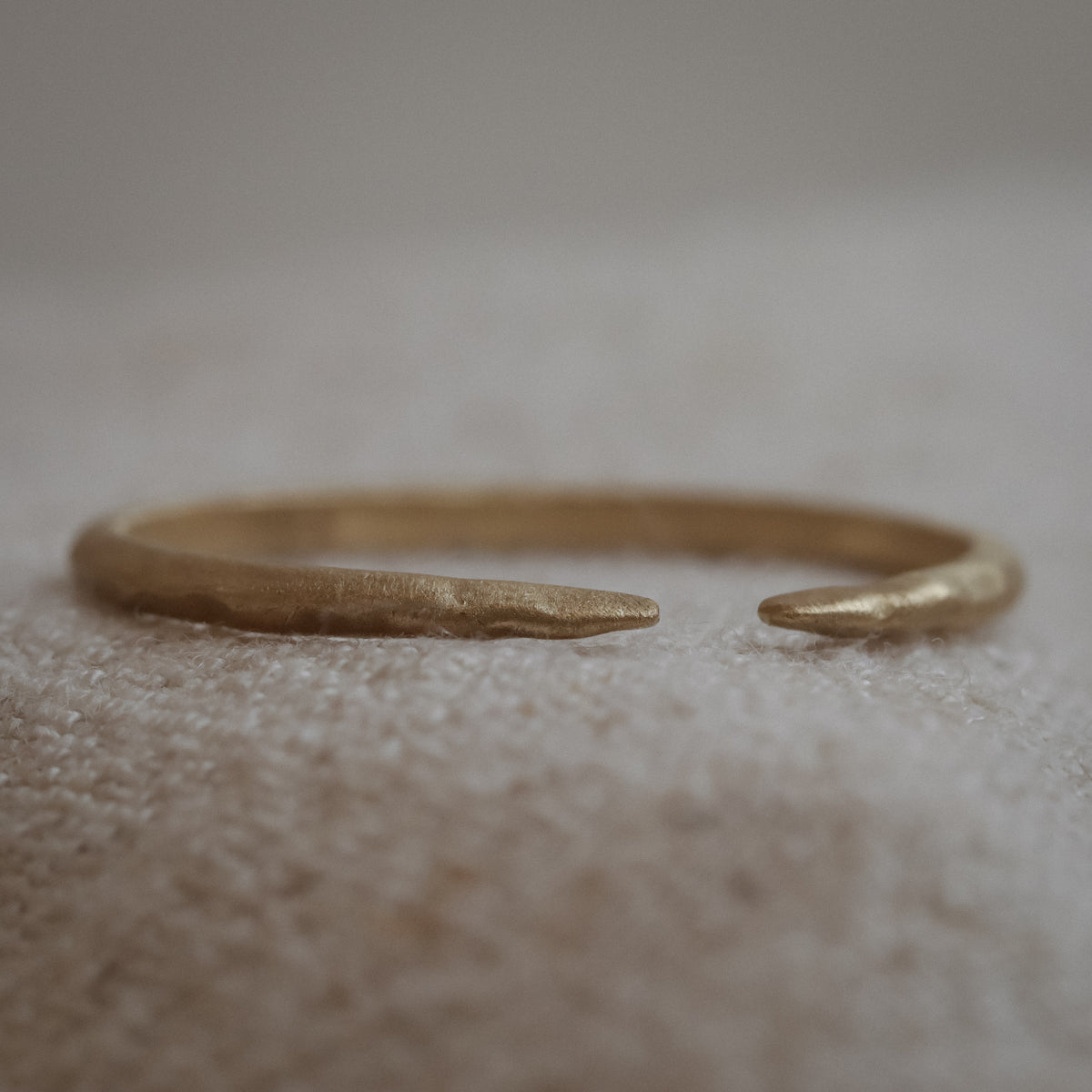 14k Gold Spike Open Ring – Manna